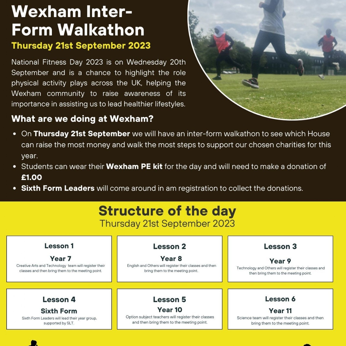 Wexham School - WEXHAM INTER-FORM WALKATHON